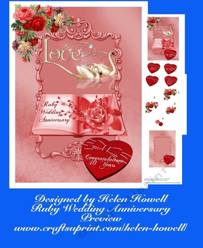 Ruby Wedding Anniversary - CUP854306_37881 | Craftsuprint