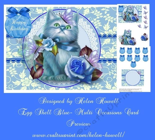 Egg Shell Blue - Multi Occasion Card - CUP858381_37881 | Craftsuprint