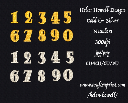 Gold & Silver Numbers - CUP919873_37881 | Craftsuprint