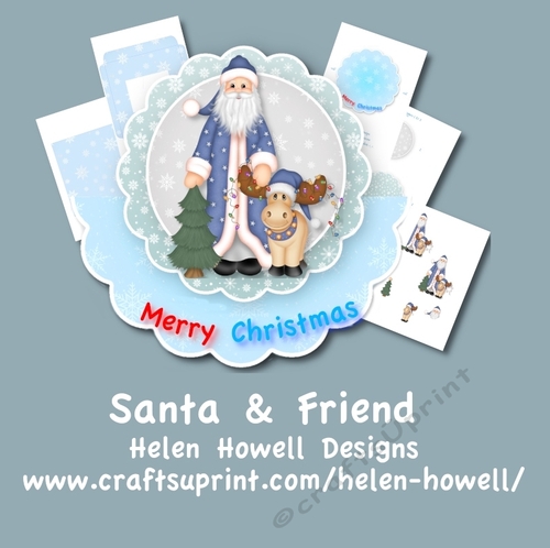 Santa & Friend - Rocker Card - CUP996830_37881 | Craftsuprint