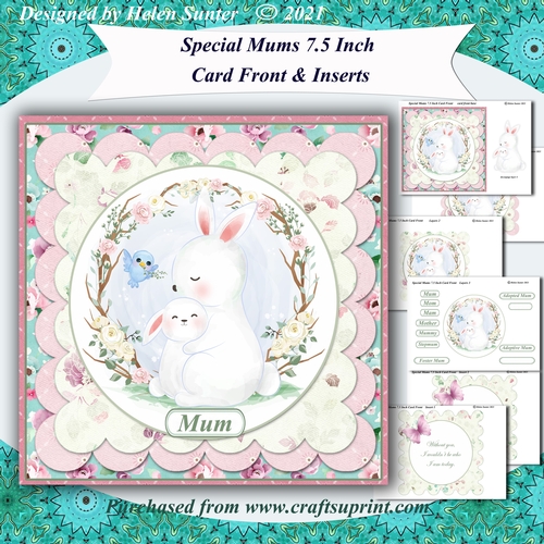 Special Mums 7.5 Inch Decoupage Card Front & Inserts - CUP1109739_92133 ...