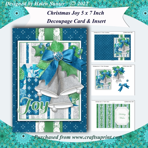 Christmas Joy 5 x 7 Inch Card - CUP1181717_92133 | Craftsuprint