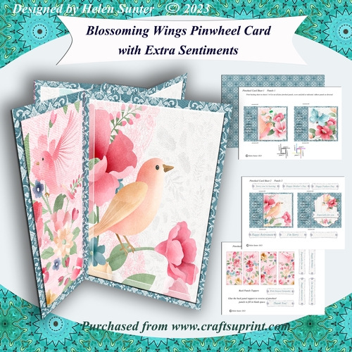 Blossoming Wings Pinwheel Card with various sentiments - CUP1196204 ...