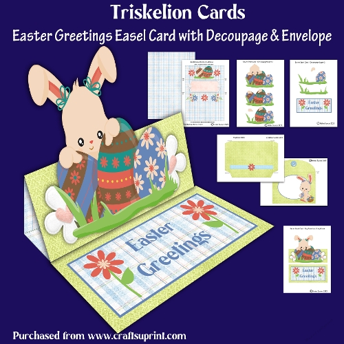 Easter Greetings Easel Card and Envelope - CUP1359414_92133 | Craftsuprint