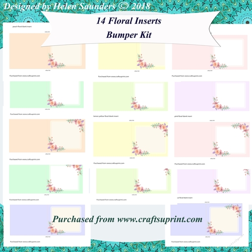 14 Blank Floral Inserts Bumper Kit 5 x 5 Inches Square - CUP895574 ...