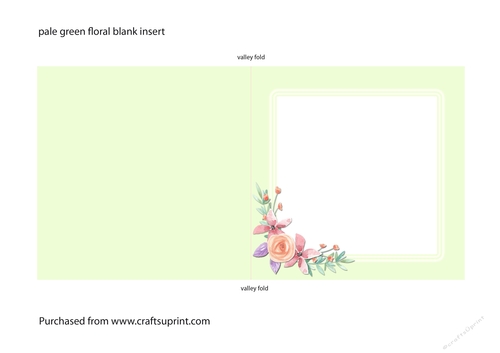Pale Green Blank Floral Insert 5 x 5 Inch Square - CUP895602_92133 ...