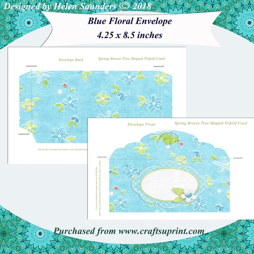 Blue Floral Envelope - CUP899234_92133 | Craftsuprint