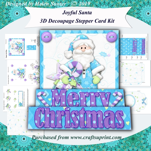 Joyful Santa 3D Decoupage Stepper Kit & Envelope - CUP980380_92133 ...