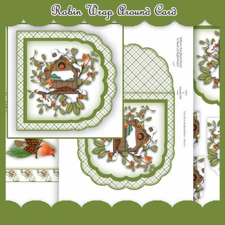 Robin Wrap Around Card - CUP158994_902 | Craftsuprint