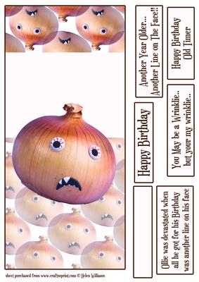 Humorous Onion Over the Edge Wrinkle Card - CUP118515_443 | Craftsuprint