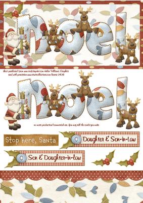 Noel Word Topper for Dl, A5 or Easel Cards - CUP150955_443 | Craftsuprint