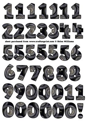 Male Black & Grey 'space Swirl Number Sheet - CUP152999_443 | Craftsuprint