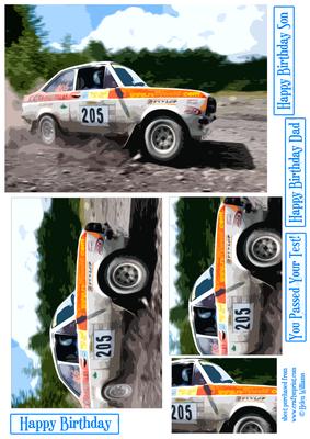 Rally Car Pyramid Ford Escort - CUP158213_443 | Craftsuprint