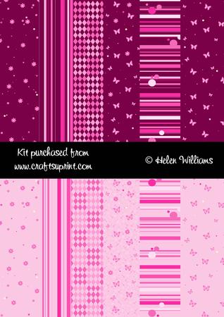 Pretty in Pinks on Pink Backing Paper Kit - CUP175958_443 | Craftsuprint