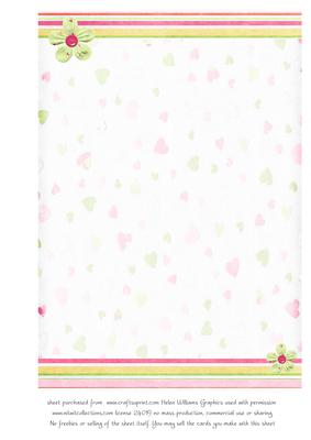 Hearts & Flower Insert 7x5inch Card - CUP618017_443 | Craftsuprint