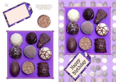 Chocolates on Chocolate Card - CUP65380_443 | Craftsuprint