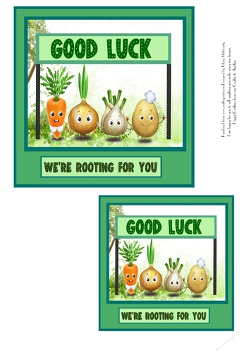 Good Luck Vegetable Card - CUP1188732_118824 | Craftsuprint
