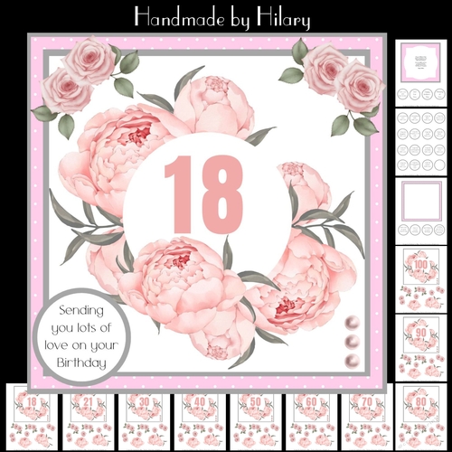 Big Birthdays - makes 10 cards (7x7 inch square card kit) - CUP1202982 ...