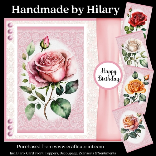 The Buttonhole Rose (7x7 inch square card kit) - CUP1210432_118824 ...