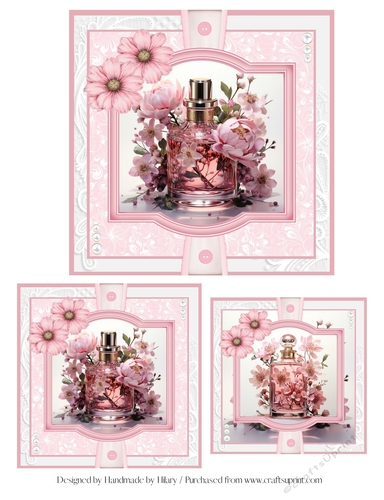 Pink Perfume Toppers #6 - CUP1230489_118824 | Craftsuprint