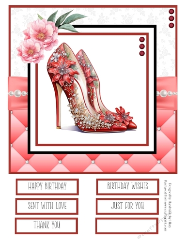 Ruby Slippers #4 8x8 Quick Card - CUP1248938_118824 | Craftsuprint