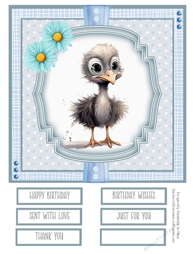 Baby Birds 8x8 Quick Cards #3 - CUP1251433_118824 | Craftsuprint
