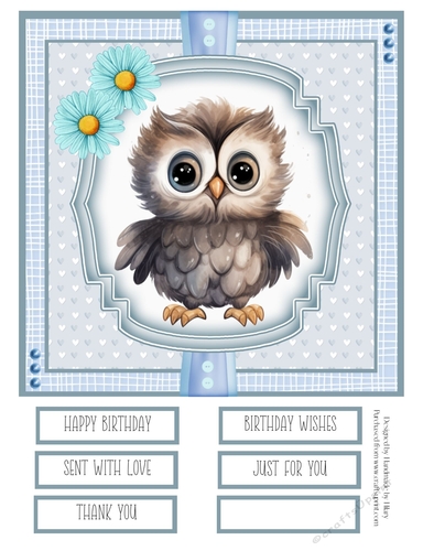 Baby Birds 8x8 Quick Cards #4 - CUP1251434_118824 | Craftsuprint