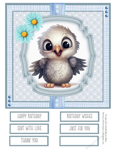 Baby Birds 8x8 Quick Cards #5 - CUP1251435_118824 | Craftsuprint