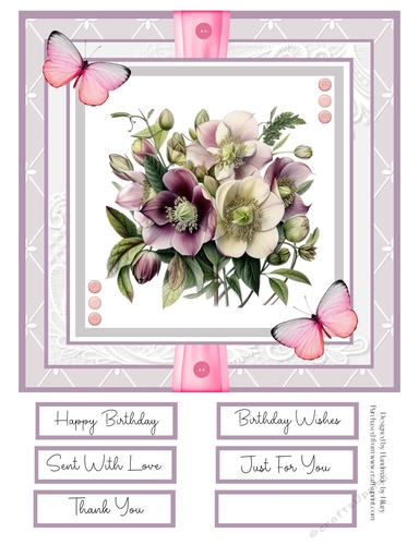 Spring Bouquets 8x8 Quick Card #8 - CUP1255647_118824 | Craftsuprint