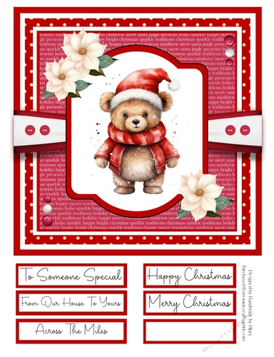 Christmas Teddies 8x8 Quick Card - Design 2 - CUP1257097_118824 ...