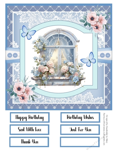 Beautiful Blues 8x8 Quick Card - Design 3 - CUP1257600_118824 ...