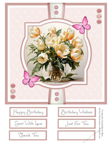 Colourful Tulips 8x8 Quick Card - Design 3 - CUP1259495_118824 ...