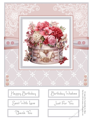Exquisite Hatboxes 8x8 Quick Card - Design 2 - CUP1259727_118824 ...