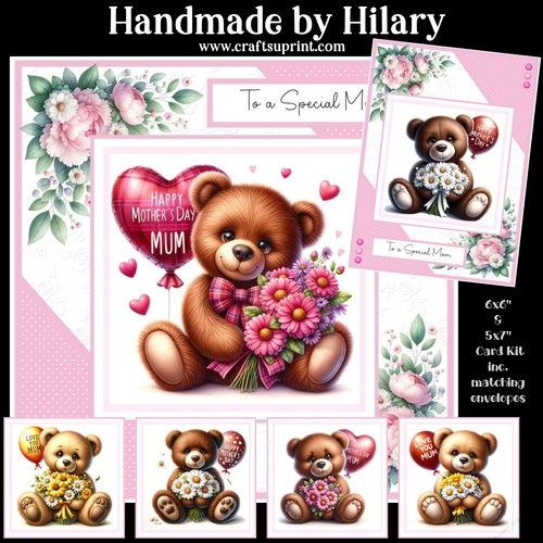 Mothers Day Teddy Bear - CUP1278236_118824 | Craftsuprint