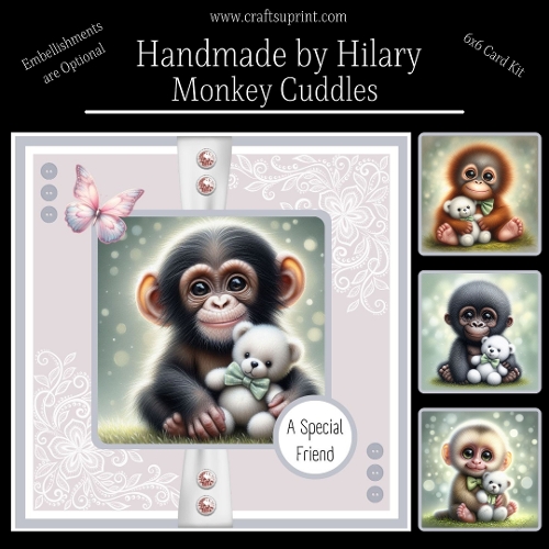 Monkey Cuddles - CUP1363821_118824 | Craftsuprint