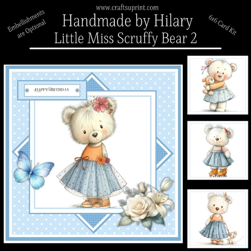 Little Miss Scruffy Bear 2 - CUP1376271_118824 | Craftsuprint