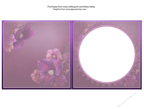 Purple Floral Insert - CUP1053521_819 | Craftsuprint