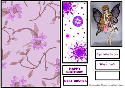 Purple Rose Fairy - CUP106304_819 | Craftsuprint