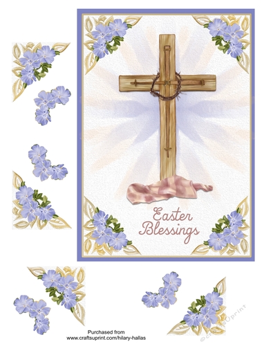 Cross Thorns & Robe Easter Blessings - CUP1152443_819 | Craftsuprint