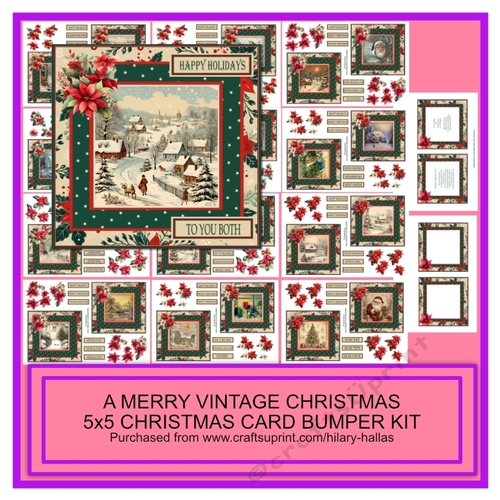 A Merry Vintage Christmas 5x5 Bumper Kit - CUP1261412_819 | Craftsuprint