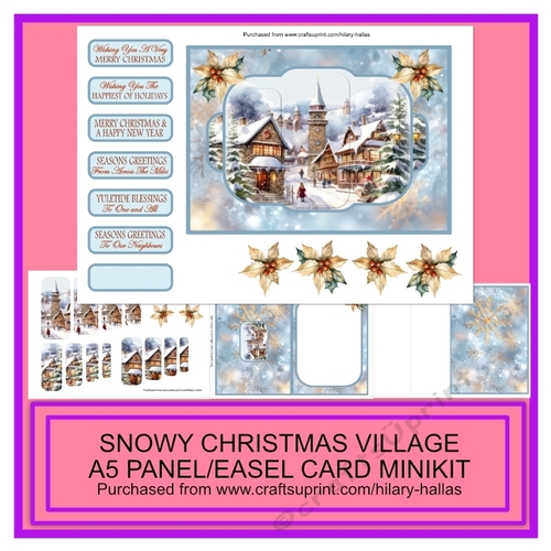 Snowy Christmas Village A5 Panel/Easel Card Minikit - CUP1340676_819 ...