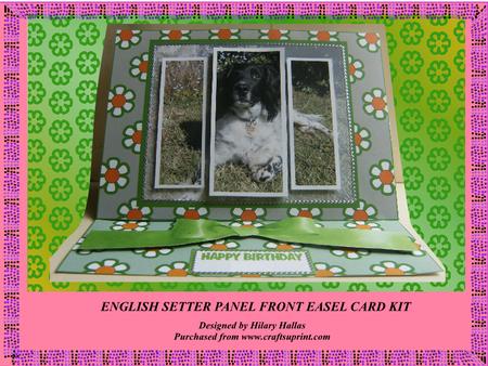 English Setter Panel Front Easel Card Kit - CUP219555_819 | Craftsuprint