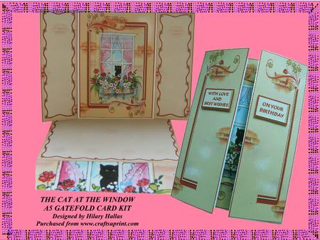 The Cat at the Window Gatefold Card Kit - CUP259275_819 | Craftsuprint