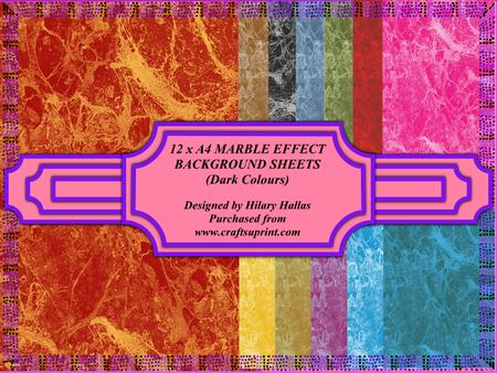 12 x A4 Marble Effect Background Sheets (dark Colours) - CUP411458_819 ...