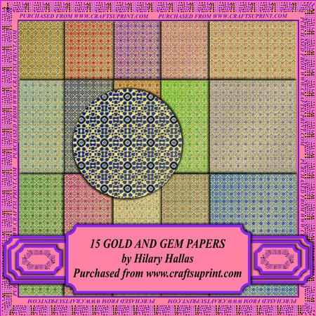 15 Gold & Gem Papers - CUP548345_819 | Craftsuprint