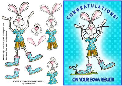 Happy Bunny Congratulations - CUP554037_819 | Craftsuprint