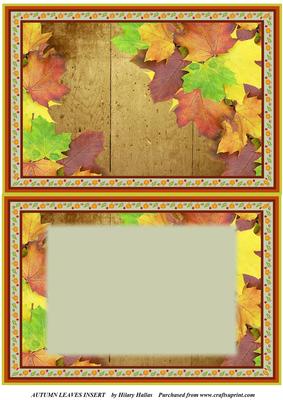 Autumn Leaves Insert - CUP574818_819 | Craftsuprint