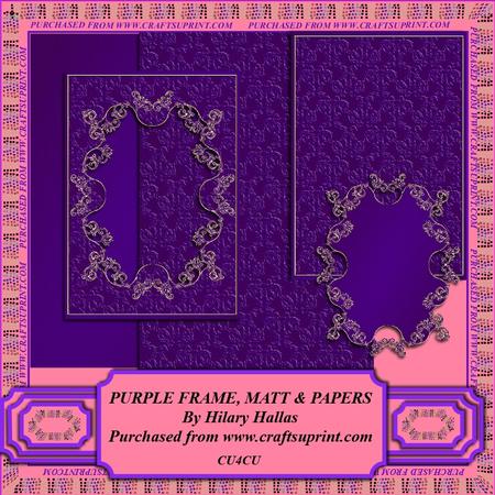 Purple Frame, Matt & Papers - CUP595329_819 | Craftsuprint