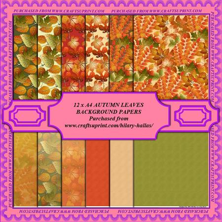 10 x A4 Autumn Leaves Background Papers - CUP632899_819 | Craftsuprint
