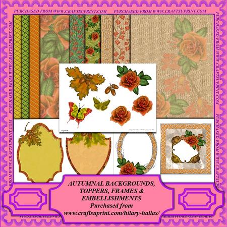 Autumnal Backgrounds, Toppers, Frames & Embellishments - CUP636865_819 ...